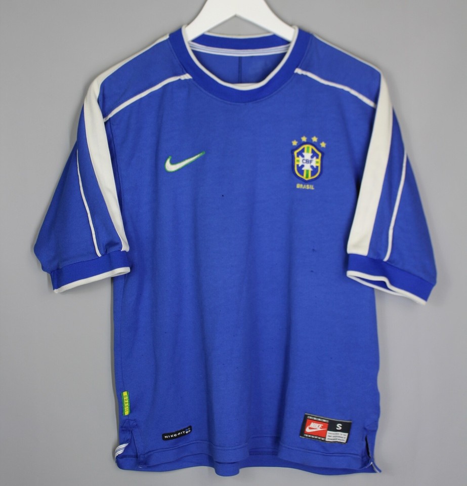 BRAZIL NATIONAL TEAM 1998/1999/2000 AWAY FOOTBALL SHIRT JERSEY NIKE ...