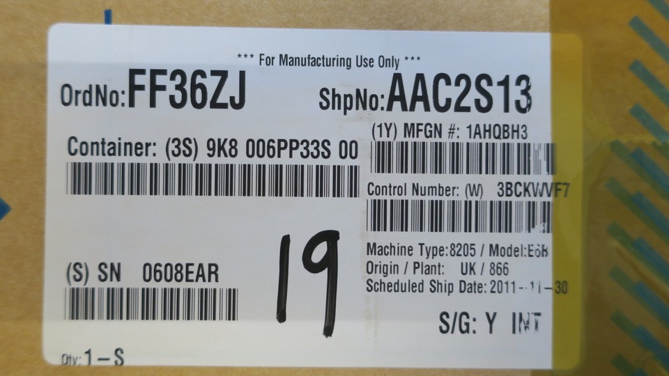 NEW SEALED IBM pSeries Power 740 Server 8205-E6B 2 x 8 Core 3.55Ghz ...