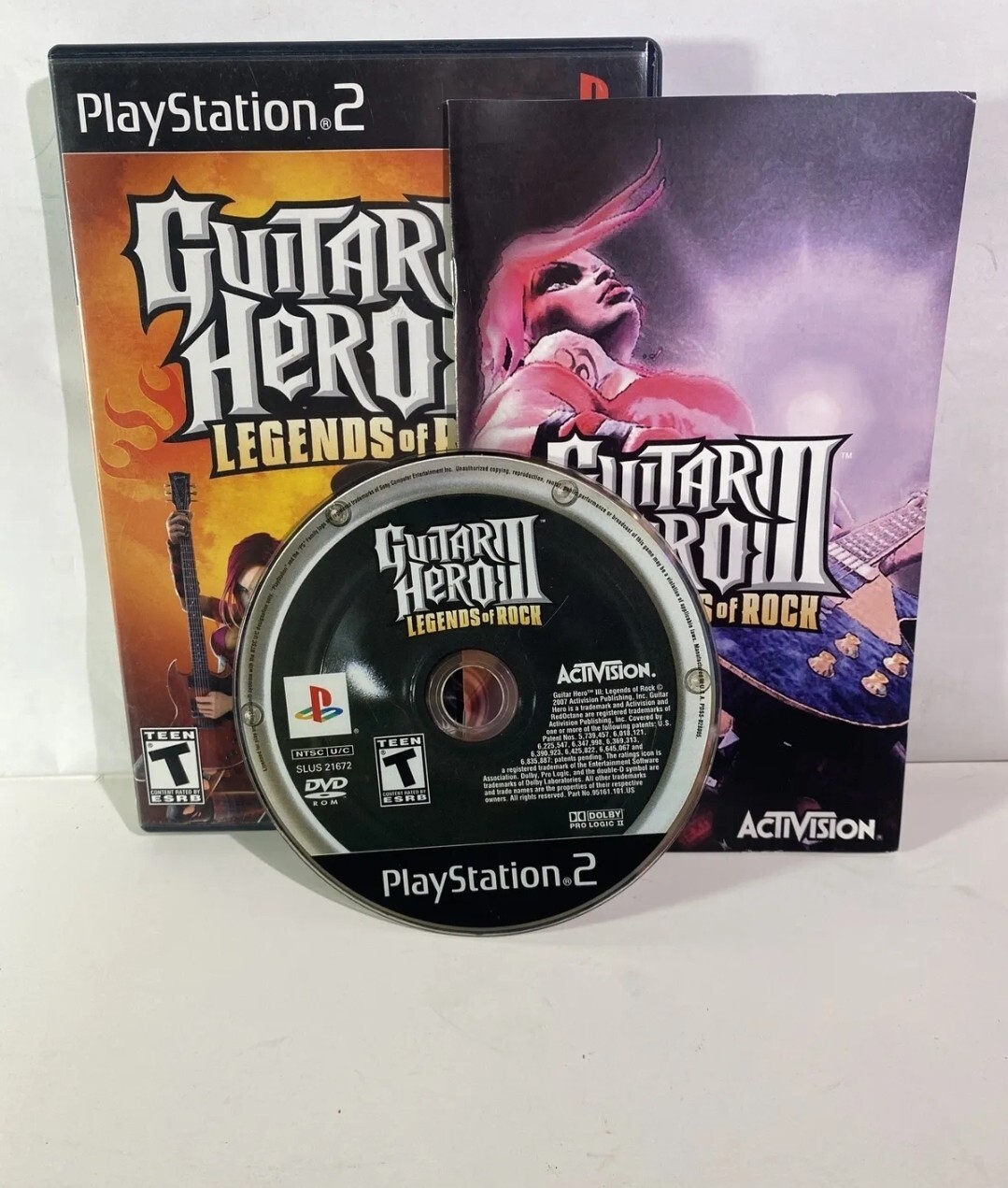 Guitar Hero 3 III: Legends of Rock (PlayStation 2, PS2), w/ Manual ...