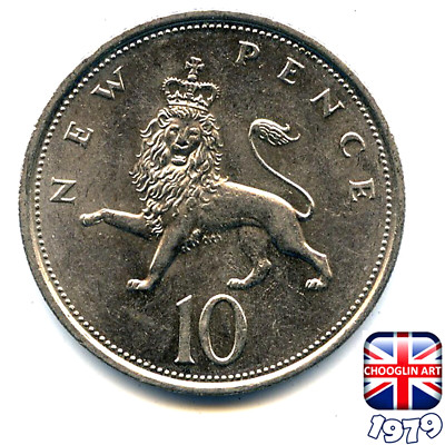 A BRITISH 1979 ELIZABETH II TEN PENCE 10p coin, 46 Years Old! | eBay