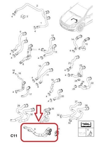 Heizungsschlauch für Opel Astra H Zafira B 1.6 1.8 13170118 ...