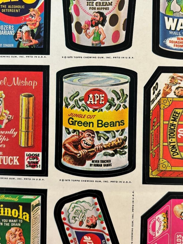 Topps Wacky Package (x1) - 1975 Uncut Sheet - 77 Stickers - Poster ...