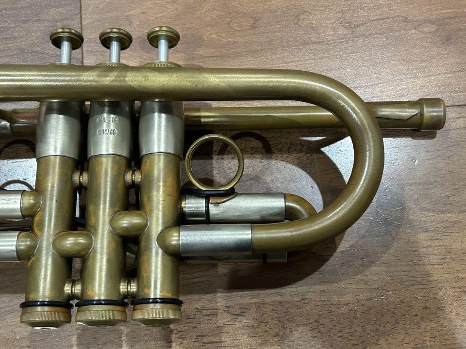 Monette C Trumpet Handcrafted Brushed Satin Finish Rare Chicago model ...