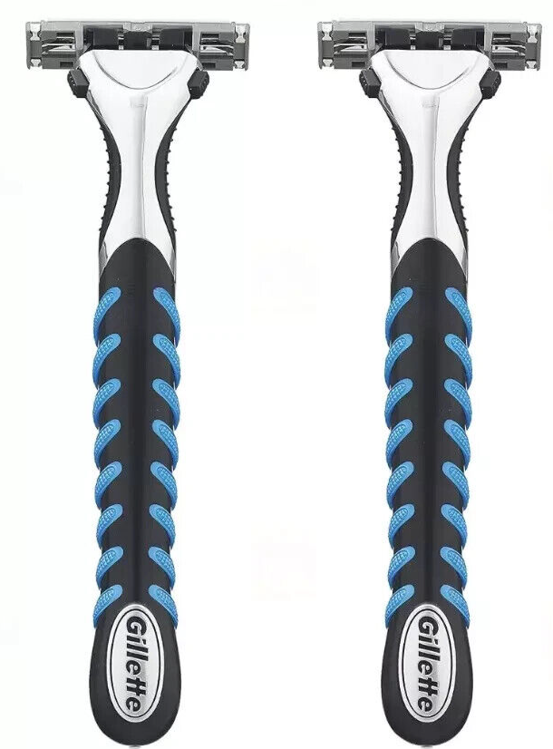 Gillette Sensor Excel Razor 2x Handle Twin Blade or 5x Cartridge ...