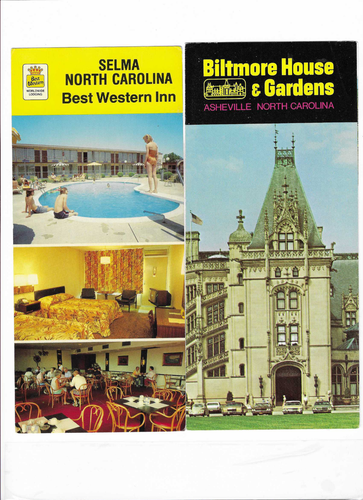 N.Carolina broch./card, Bitmore House/Gardens Ashville & Best Western ...