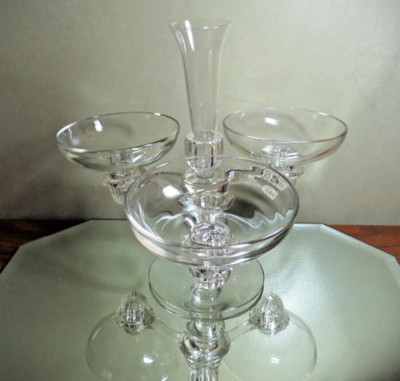 Cambridge Arms 3 Peg Nappy Epergne with vase | eBay