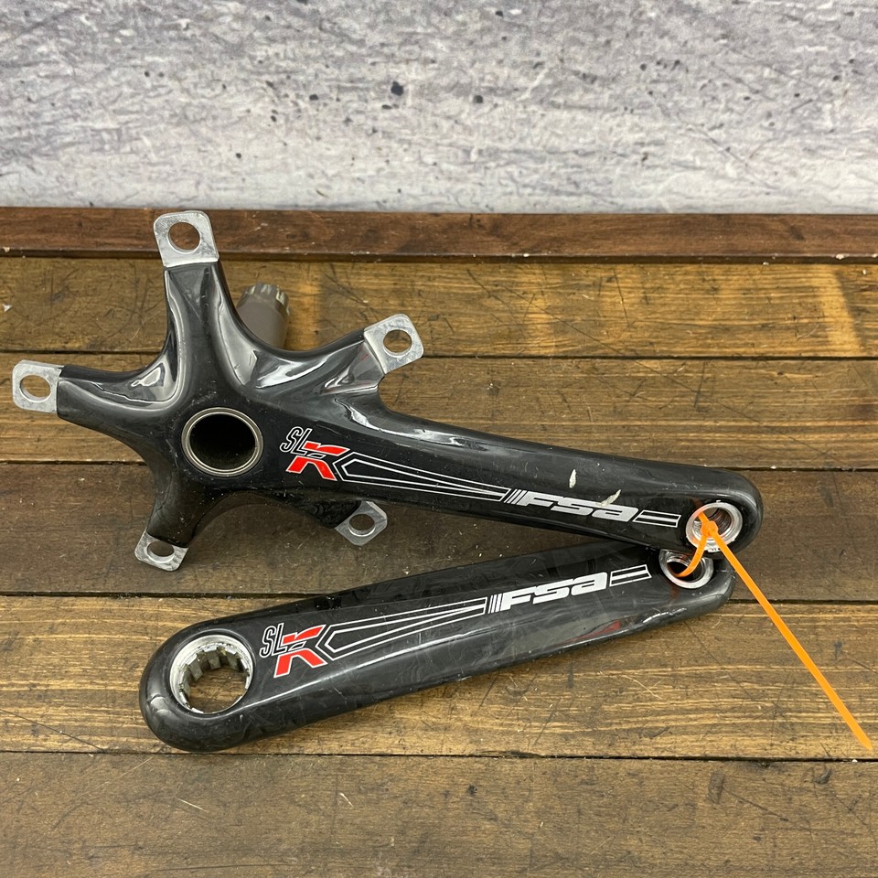 FSA SLK Carbon Fiber Crank Set 172.5 130 Double Splined SL-K Race 9 ...