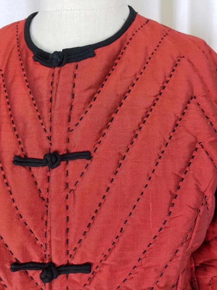 Shira Leah Chicago Quilted Mandarin Asian Inspired Changshan Jacket ...