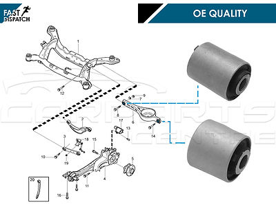 FOR VOLVO XC60 09- XC70 07- REAR LOWER BOTTOM SUSPENSION ARM FRONT REAR ...