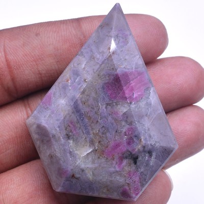 267 Cts Natural Sapphire With Ruby Spots Untreated Kite Faceted Cut ...