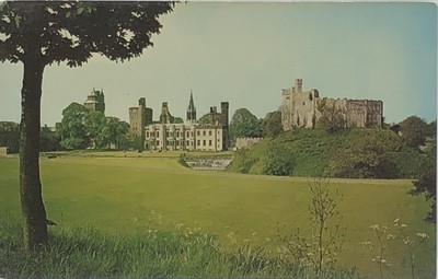Postcard Wales Cardiff Castle and Norman Keep Bute Park Medieval Gothic ...