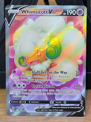 Whimsicott V - 160/172 - Brilliant Stars Full Art Ultra Rare Pokemon ...