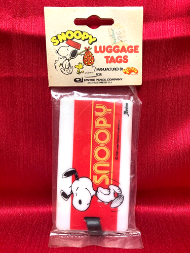 NEW (SEALED) VINTAGE PEANUTS / SNOOPY LUGGAGE TAG | eBay