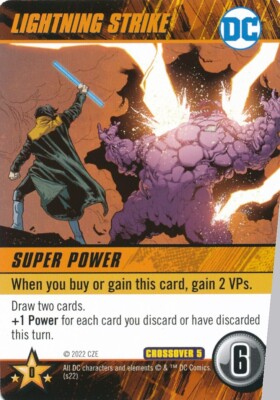 LIGHTNING STRIKE DC Comics Deck Building Game card ROGUES WEATHER ...
