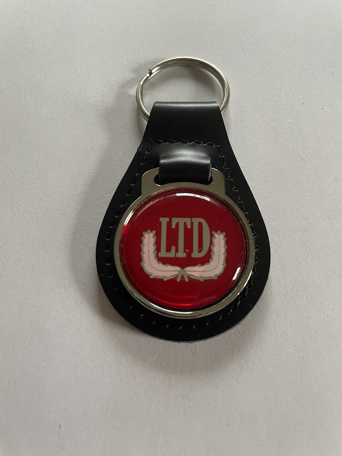 Ford LTD Keychain Black Leather Ford key chain Red | eBay
