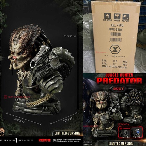Prime 1 Studio 1/3 PBPR-04LM Predator Bust Jungle Hunter Statue In ...