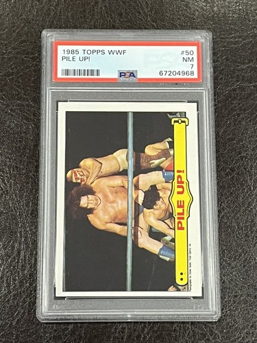 1985 Topps WWF Pile Up! Andre the Giant #50 PSA 7 NM RC Rookie WWE ...