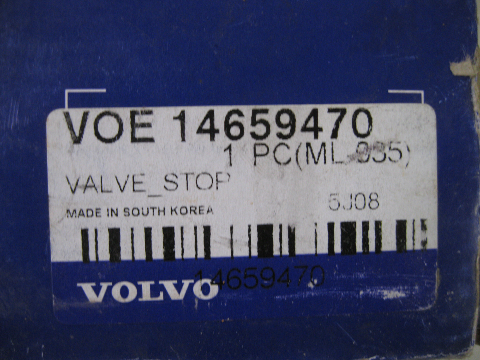 GENUINE VOLVO HEAVY EQUIPMENT VALVE STOP VOE 14659470 | eBay