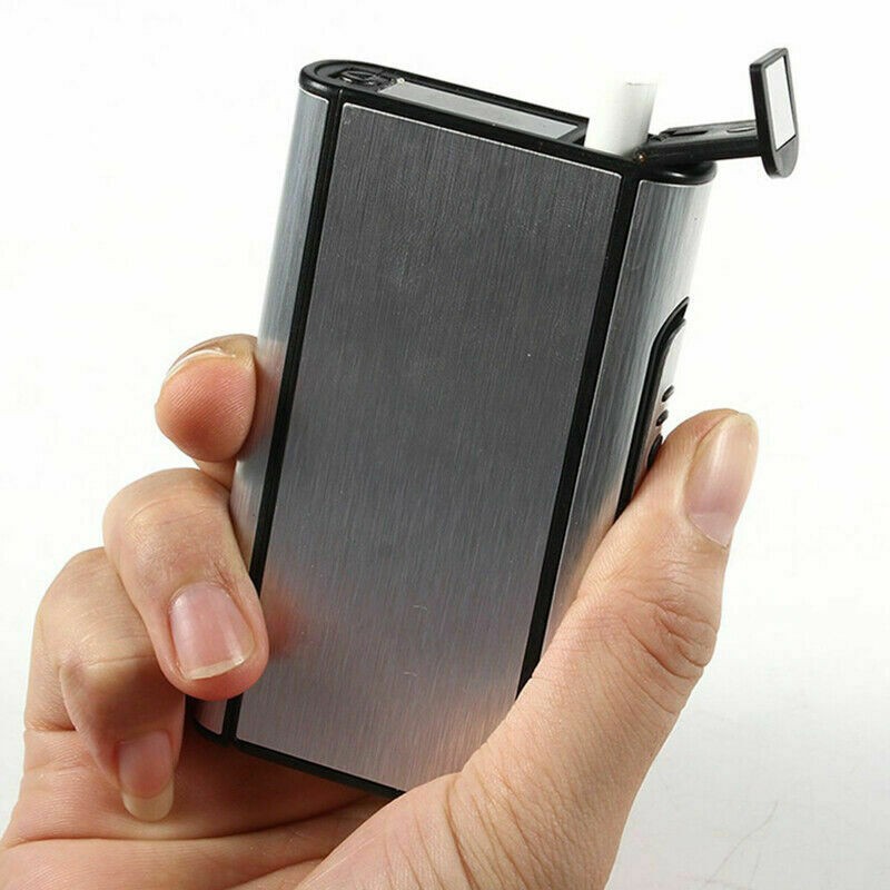 Aluminum Automatic Ejection Cigarette Box Windproof Holder Ciga|NEW ...