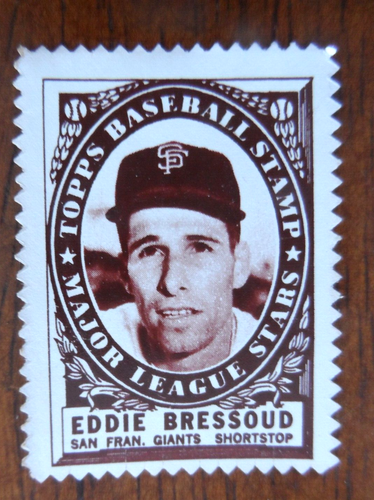 1961 TOPPS BASEBALL STAMP EDDIE BRESSOUD SAN FRANCISCO GIANTS S-833 | eBay