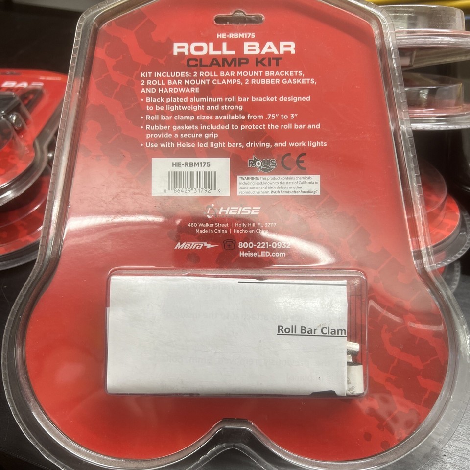 HEISE ROLL BAR CLAMP KIT 1.75IN DIAMETER HE-RBM175 | eBay
