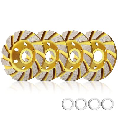 4 Pieces Concrete Grinding Wheel 4 Inch,Diamond Cup Wheel Angle Grinder ...