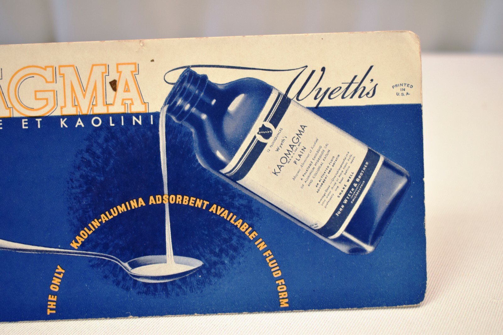 Antique Kaomagma Medicine For Intestinal Toxemia Advertising Sign Card ...