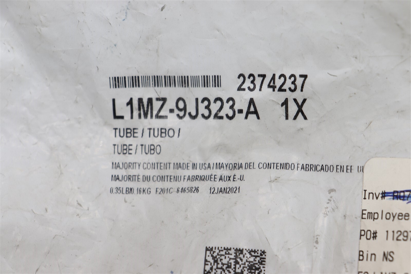 NEW OEM Ford High Pressure Fuel Line Tube L1MZ-9J323-A Aviator 3.0L ...