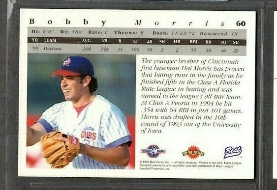 1995 Best #60 Bobby Morris Daytona Cubs Baseball Card Signed Autograph (H42) | eBay
