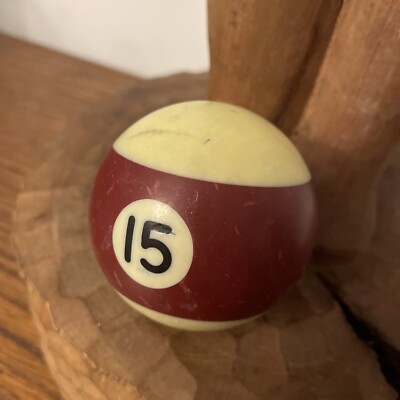 Vintage No. 15 Burgundy Maroon Pool Ball Billiard 2 1/4” Replacement (3 ...