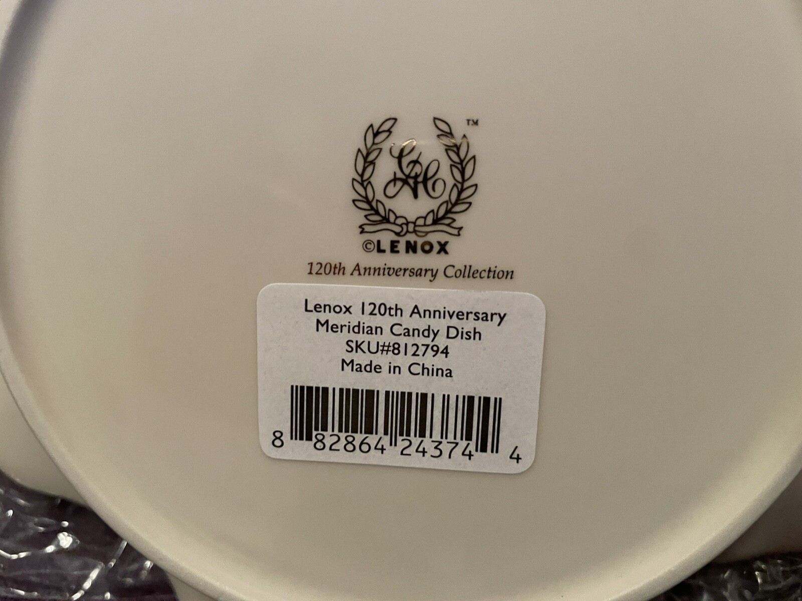 GORGEOUS LENOX IVORY BONE CHINA 120TH ANNIVERSARY MERIDIAN RUFFLE CANDY ...