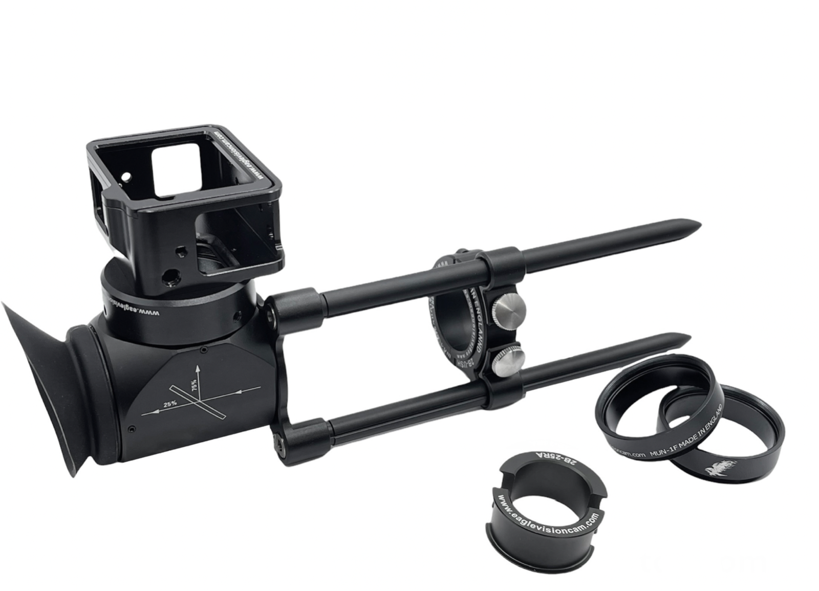 SCG-KIT 50% X 50% GOPRO 5,6,7 Firefly 2 Bar Scope Holder S8E Side-Cam ...