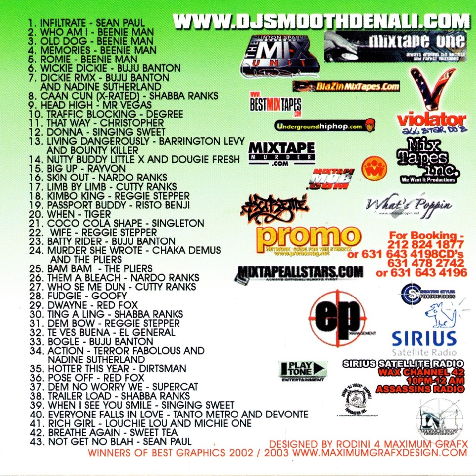 DJ SMOOTH DENALI - REGGAE CLASSICS VOL 2 - REGGAE NYC MIXTAPE MIX CD | eBay