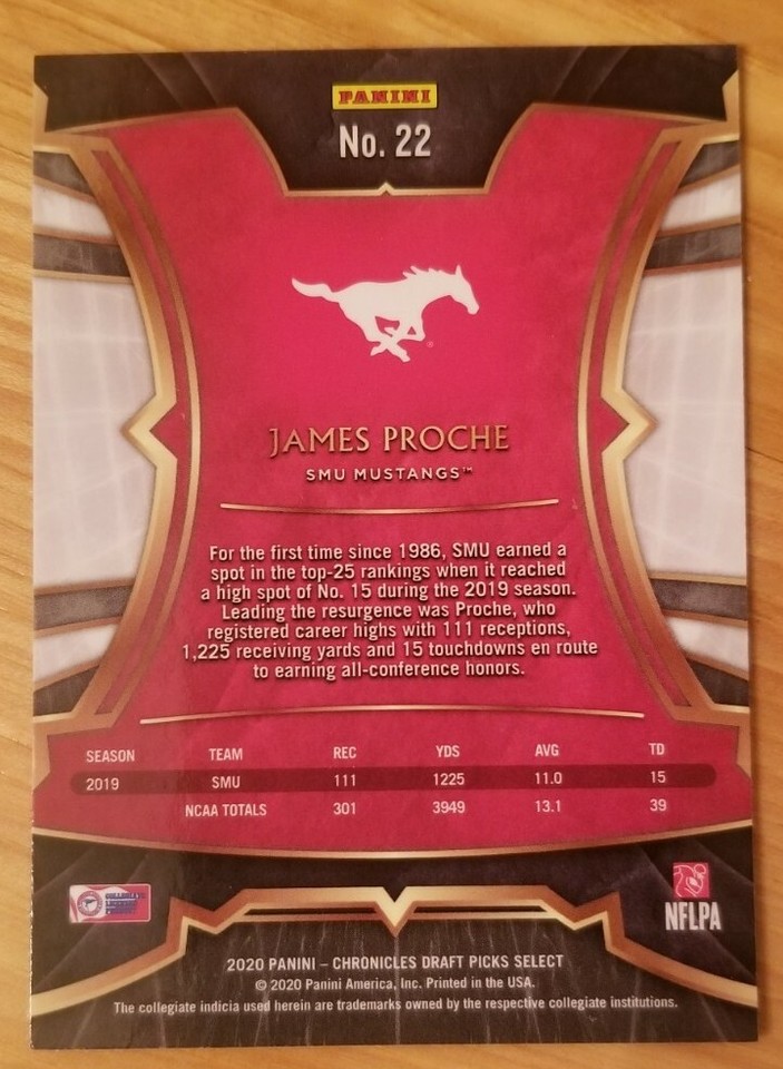 James Proche RC 2020 Chronicles DP Select Football Card | eBay