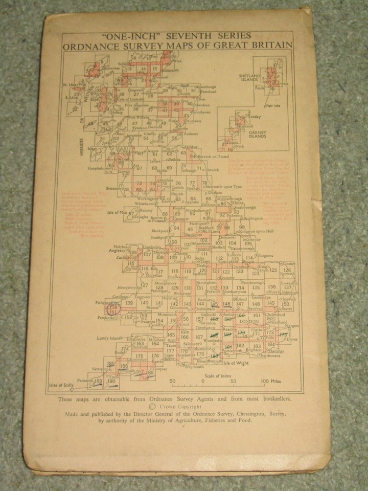 OS Ordnance Survey 1" Seventh Series 173 East Kent - 1959 on cloth | eBay