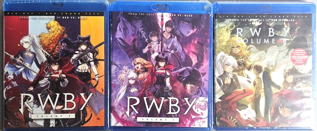 RWBY: (BLU-RAY+DVD) COMBO PACK SEASONS 4-6 BRAND NEW!!! | eBay