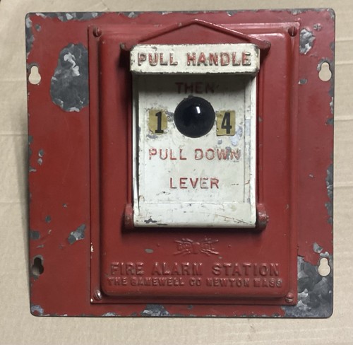Vintage Gamewell Private Fire Alarm Pull Station Cast Iron | eBay