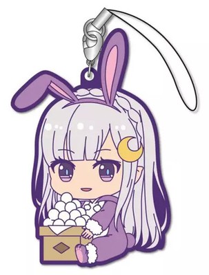 Strap Emilia (Tsukimi ver.) Gyugyutto Rubber Strap "Re:Zero -Starting ...