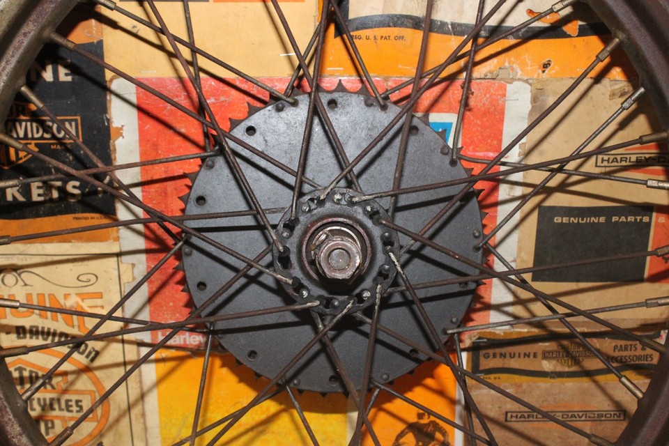 Indian Vertical Arrow Warrior Rear Wheel Rim Hub Spokes Brake Drum ...