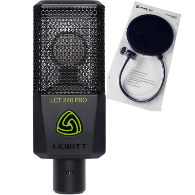 Lewitt Audio LCT 240 PRO Cardioid Studio Condenser Microphone w/ Pop ...