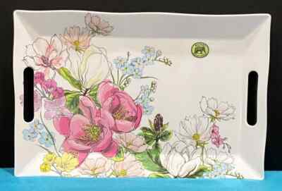 Michel Designs "Magnolia" Melamine Serveware Large Serving Tray SWTL353 ...