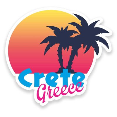 2 x Crete Greece Vinyl Sticker Travel Car Luggage #9177Â | eBay UK
