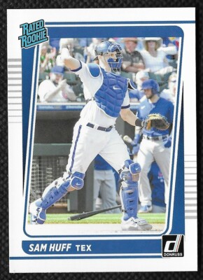 Sam Huff 2021 Donruss Rated Rookie #44 Texas Rangers Panini Baseball ...
