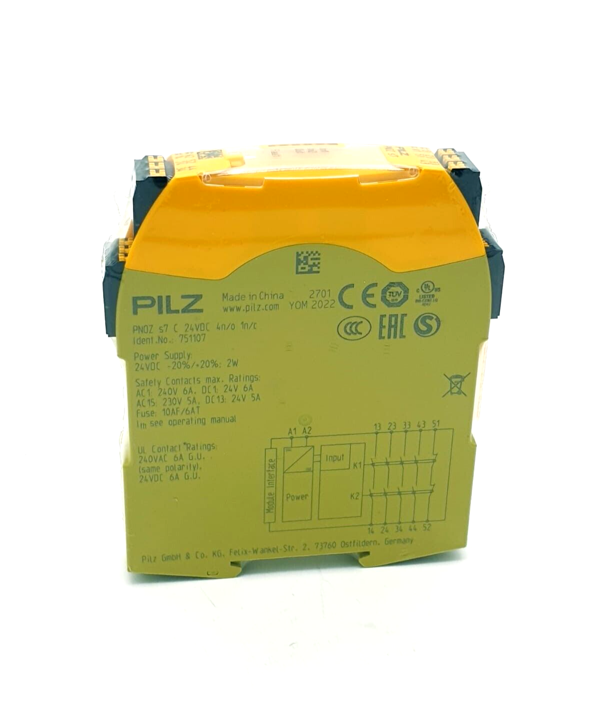 Pilz 751107, PNOZ s7 C, Sicherheitsschaltgerät, 24VDC 4 n/o 1 n/c | eBay