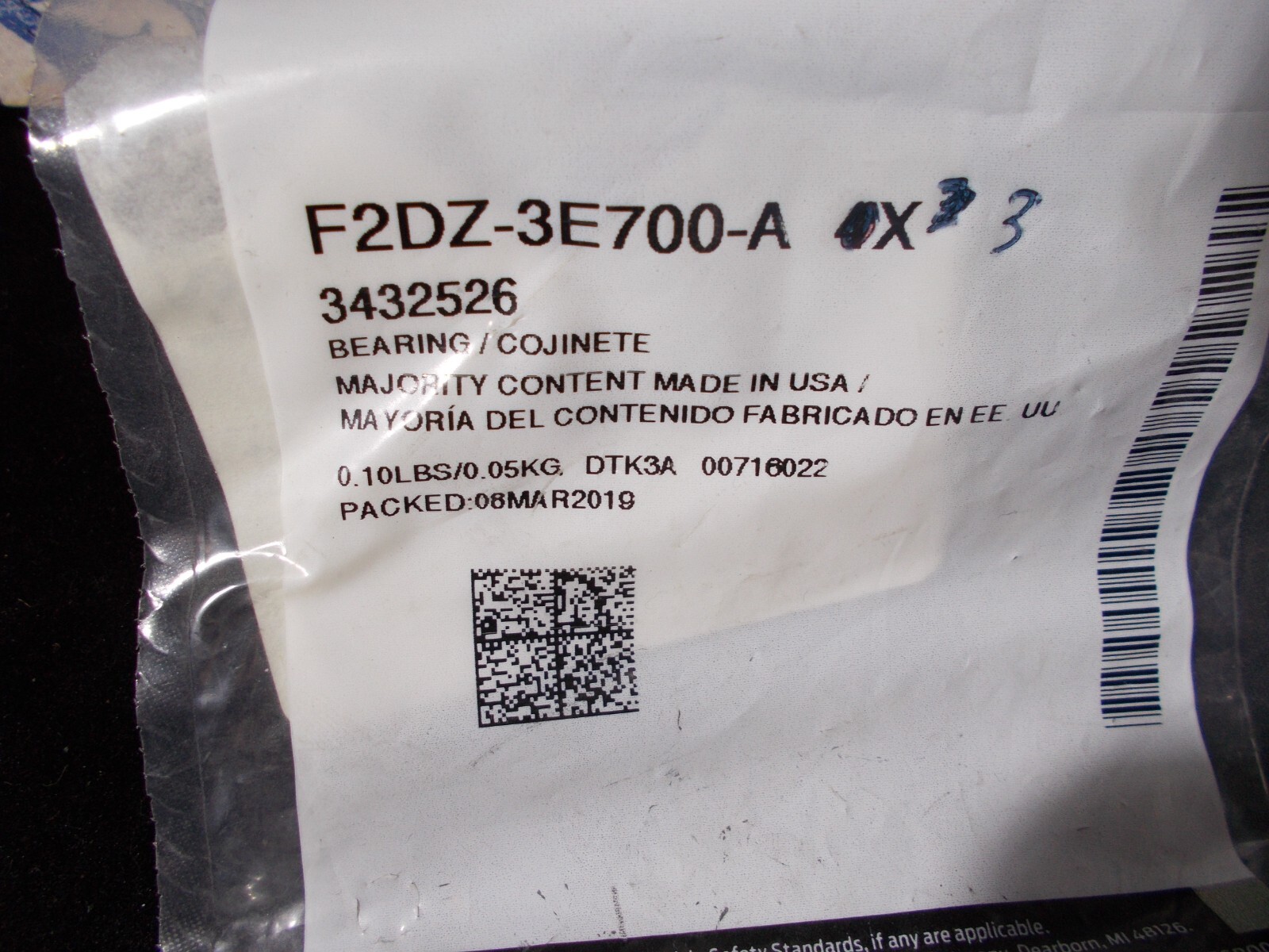 New Ford OEM Steering Column Bearing F2UZ-3E700-A. (pkg of 3) | eBay
