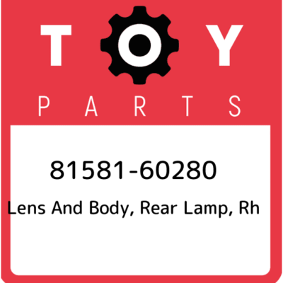 81581-60280 Toyota Lens and body, rear lamp, rh 8158160280, New Genuine ...