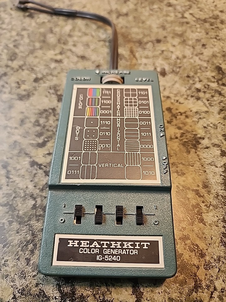 Heathkit Vintage Television Color Generator Bar Crosshatch Dots Lines ...