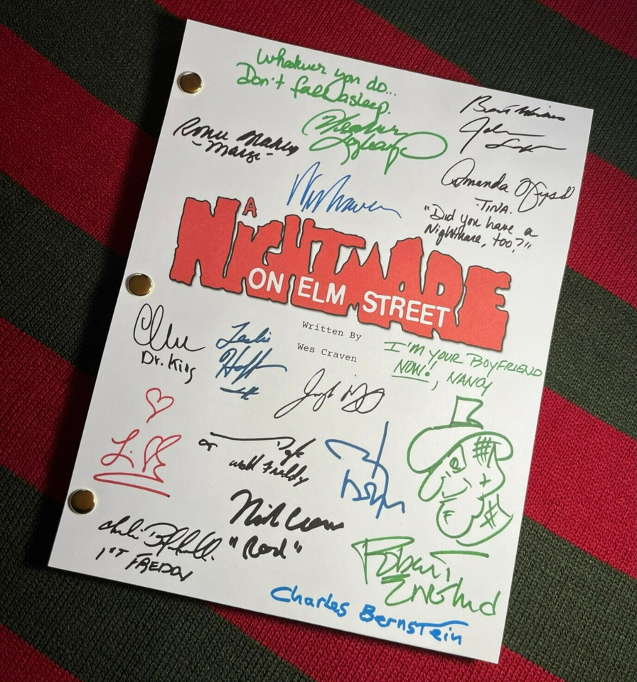 Nightmare On Elm Street Script Cast-Signed - Autograph Reprints ...