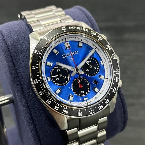 Seiko Prospex Speedtimer 41.4 mm Blue Dial Chronograph Men's Watch ...