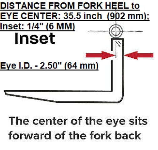 HYSTER New Pin BAR Shaft Mount Forks *PAIR SET 2-3/8x6x48" INCH 4FT 15K ...